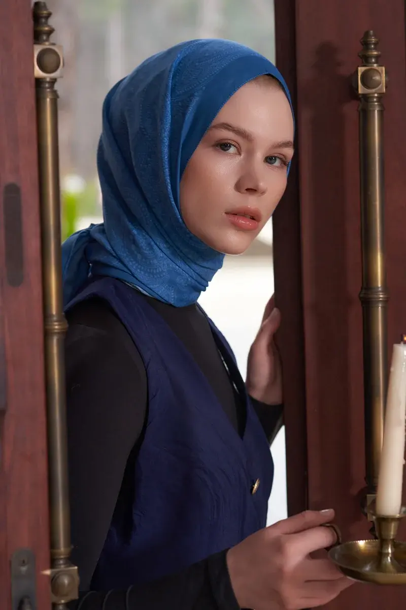 Heritage Saye Şal - İndigo HERİTAGE COLLECTION ED Scarf